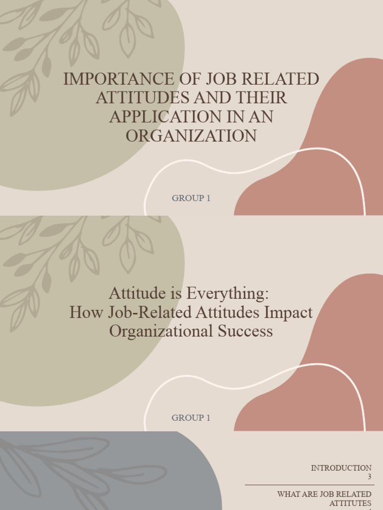 Job-Related Attitudes in Organizations | PDF | Attitude (Psychology ...