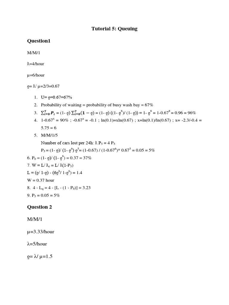 Tutorial 5-Solution | PDF