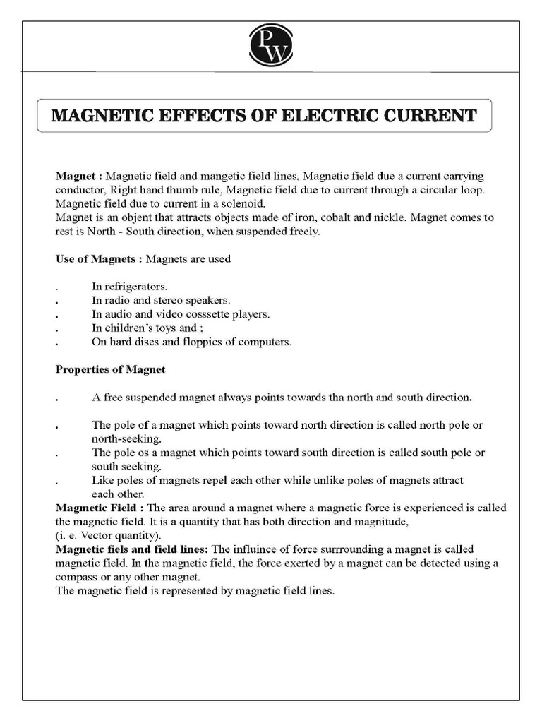600b1a865ad5880098a71207 - ## - Magnetic Effects of Electric Current ...