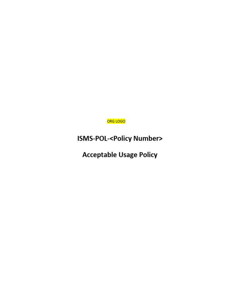 Acceptable Usage Policy v1 - 2013 | PDF | Peer To Peer | Security