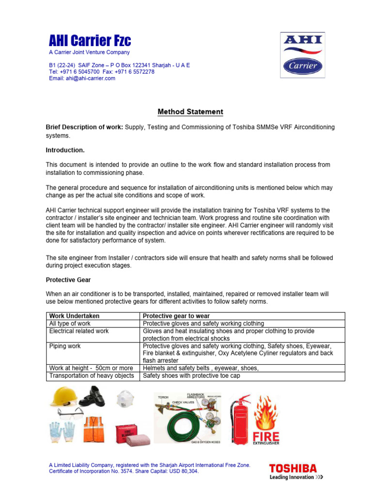 1 - SMMS e & MINI SMMS e Installation Method Statement | PDF ...