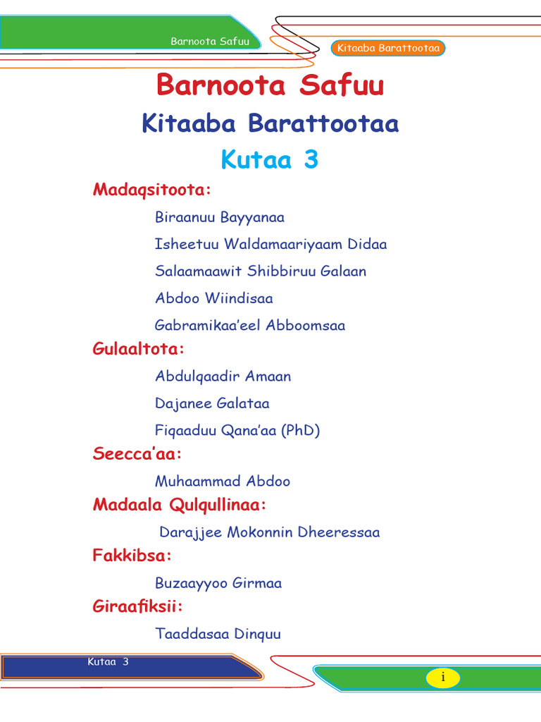 Safuu Kutaa 3 TB | PDF