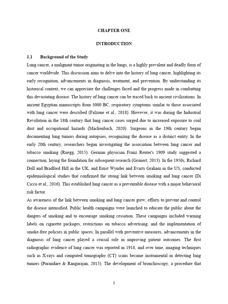 Lung Cancer Project[1] | PDF | Lung Cancer | Cancer