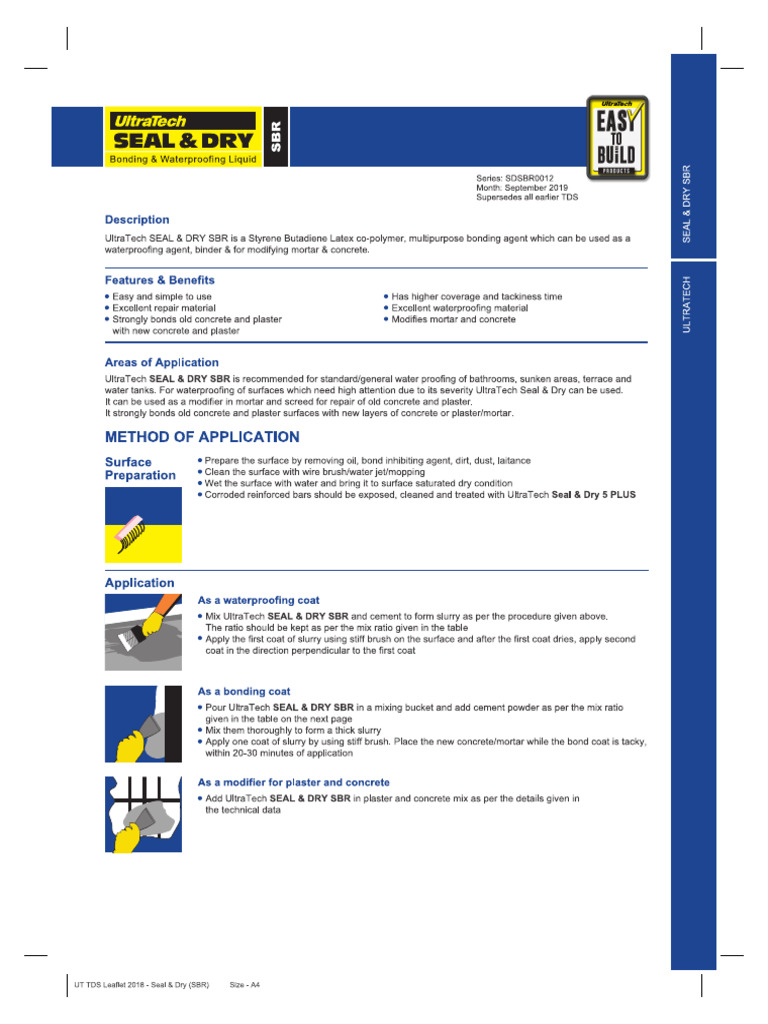 Ultratech Seal Dry SBR | PDF