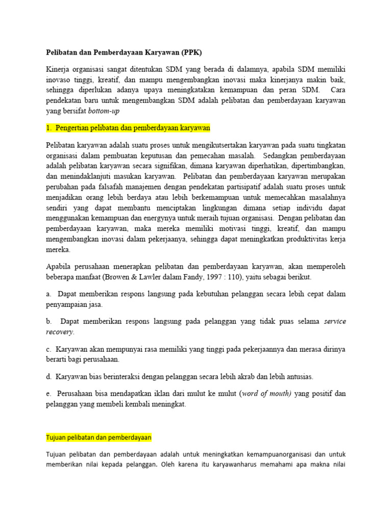 Pelibatan Dan Pemberdayaan Karyawan Okta | PDF