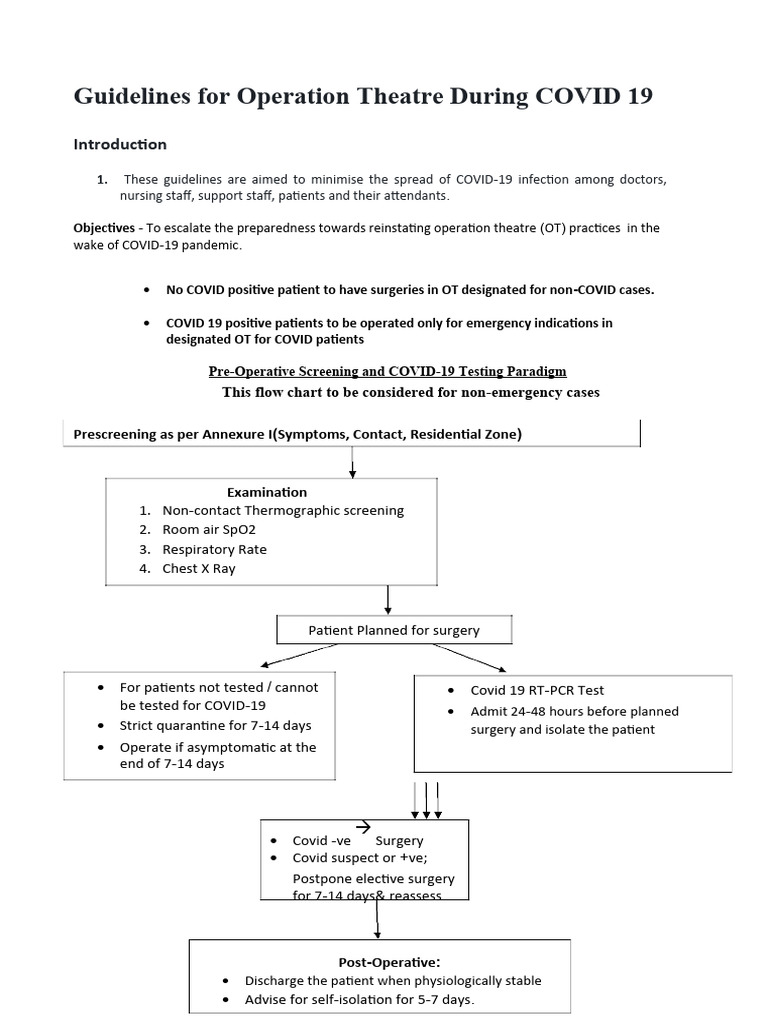 COVID-19 OT Guidelines for Staff | PDF | Personal Protective Equipment ...