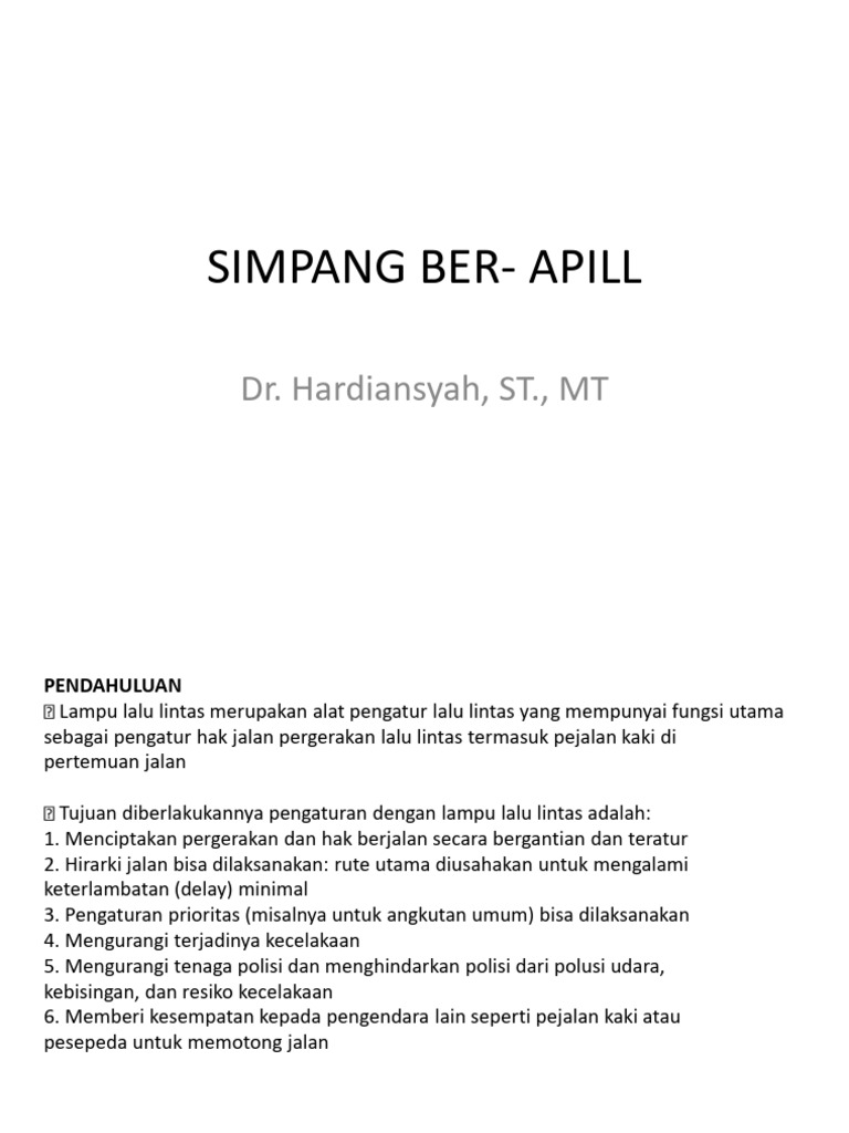 Simpang Ber-Apill: Dr. Hardiansyah, ST., MT | PDF | Bisnis | Sains ...