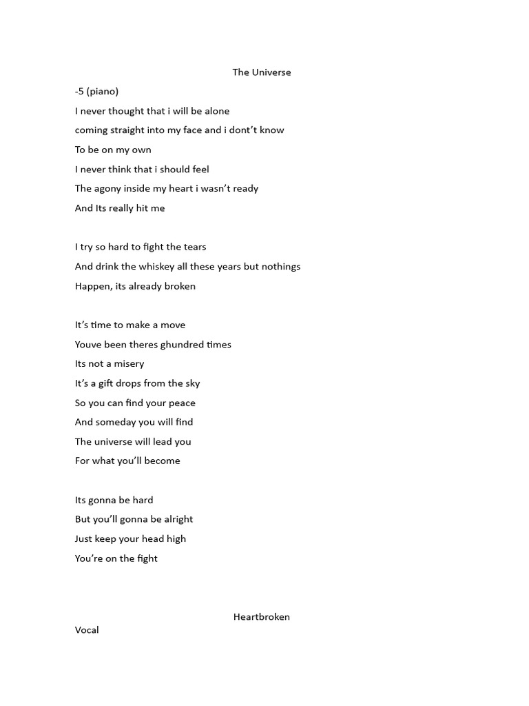 The Universe | PDF | Language Arts & Discipline | Poetry