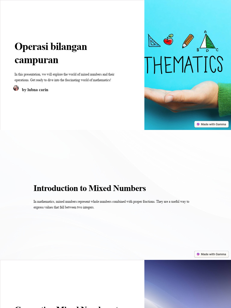 Operasi Bilangan Campuran | PDF | Multiplication | Mathematical Notation