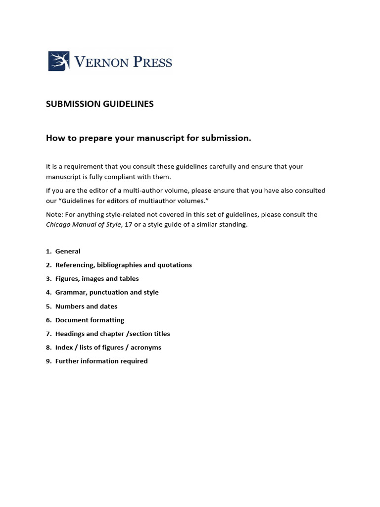 How To Prepare Your Manuscript For Submission | PDF | Comma | Citation