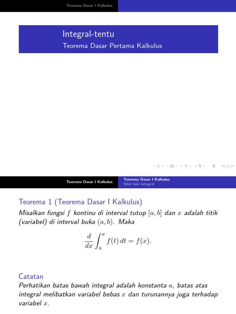 p10 Teorema Dasar Pertama Kalkulus | PDF
