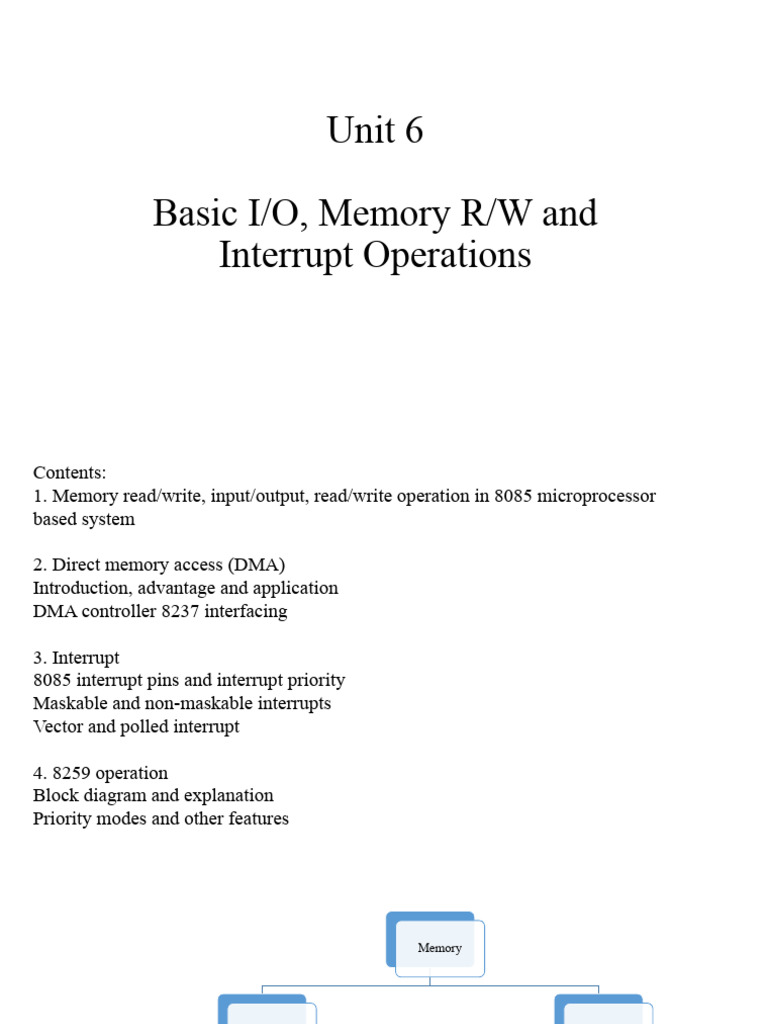 Chap5 - Basic IO - Memory RW - Interrupt | PDF | Central Processing Unit | Input/Output