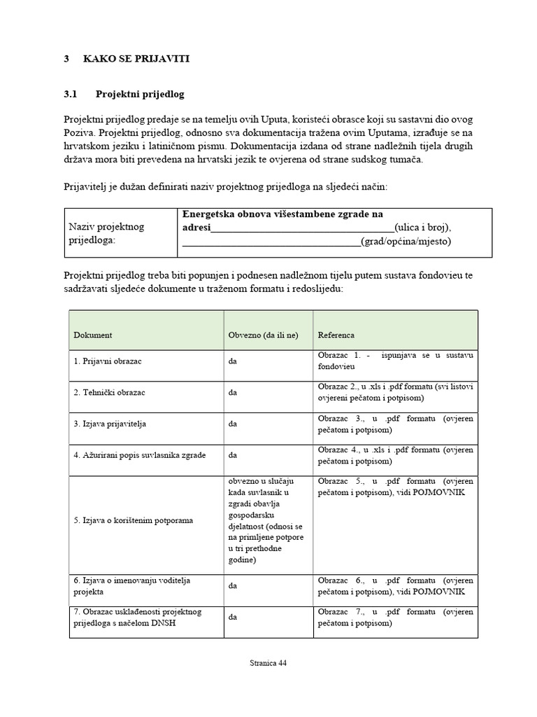 Upute Za Prijavitelje - EO VSZ | PDF