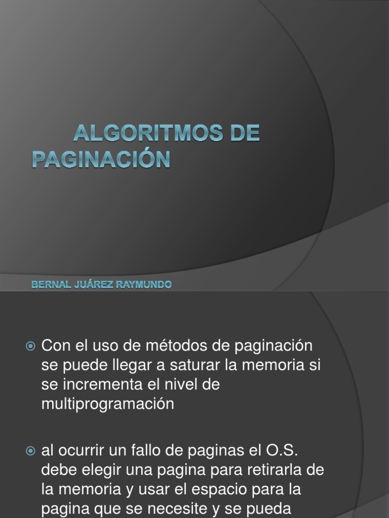 Algoritmos de Paginacion | PDF