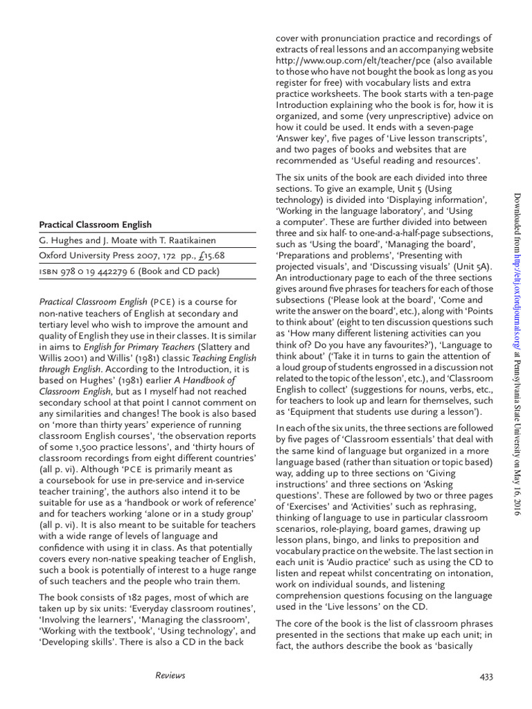 Document | PDF | Teachers | Classroom