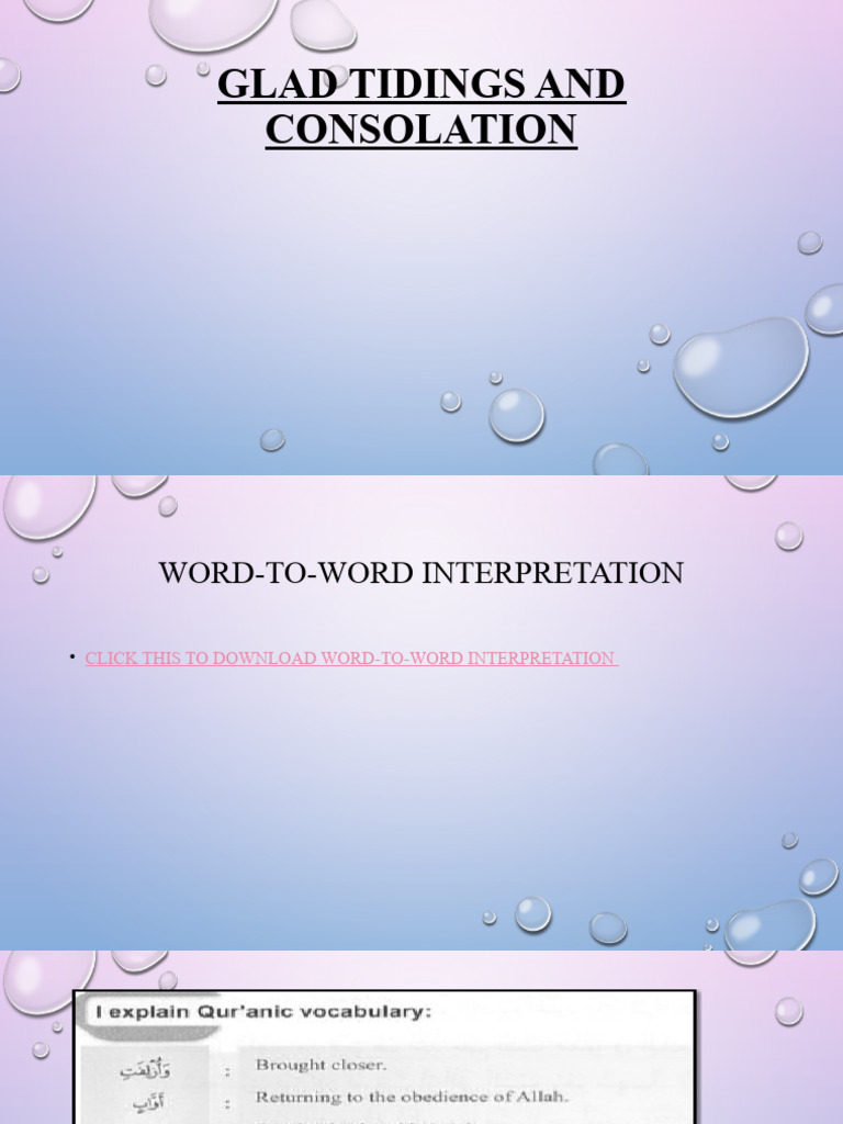 Glad-Tidings-Ppt Updated Sumbul | PDF