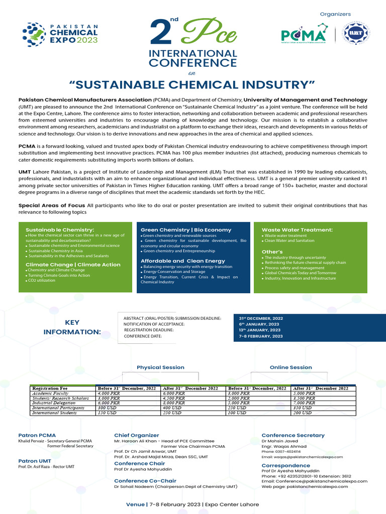Conference Flyer Updated | PDF | Sustainability | Green Chemistry