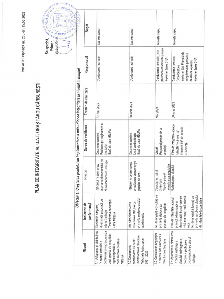 Plan Integritate | PDF