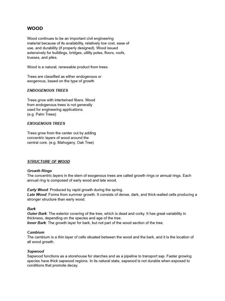 Wood 1 Pdf Wood Lumber