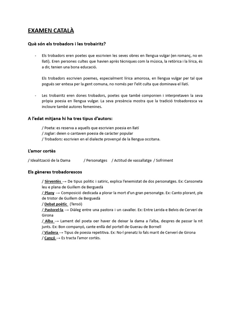 Examen Català | PDF