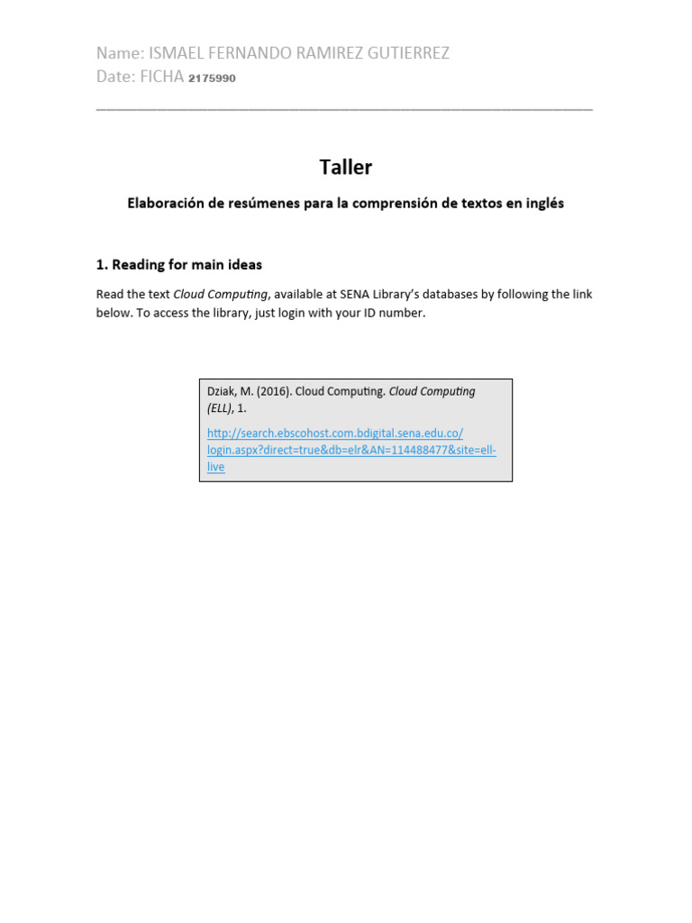 AP03-AA4-EV04 - DOC - Taller - Elaboracion - Resumenes FC | PDF | Cloud Computing | Human ...