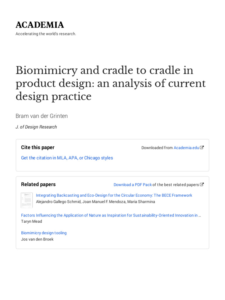 3-Biomimicry and Cradle To Cradle in Product Design An Analysis of ...