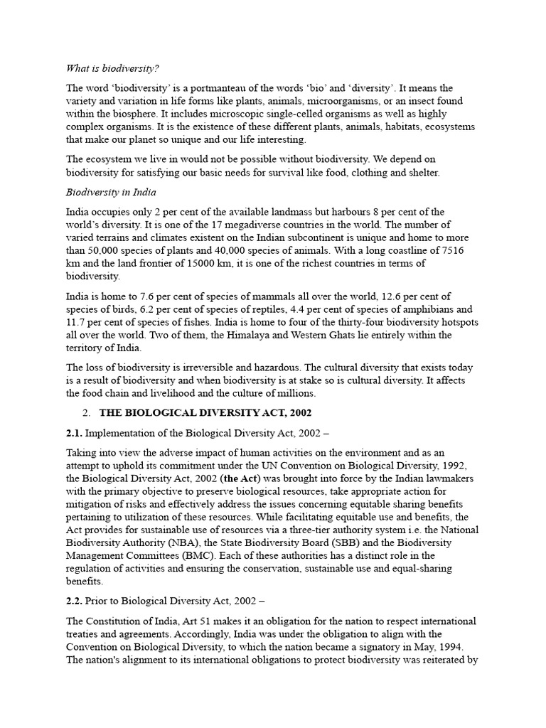 What Is Biodiversity | PDF | Biodiversity | Conservation Biology