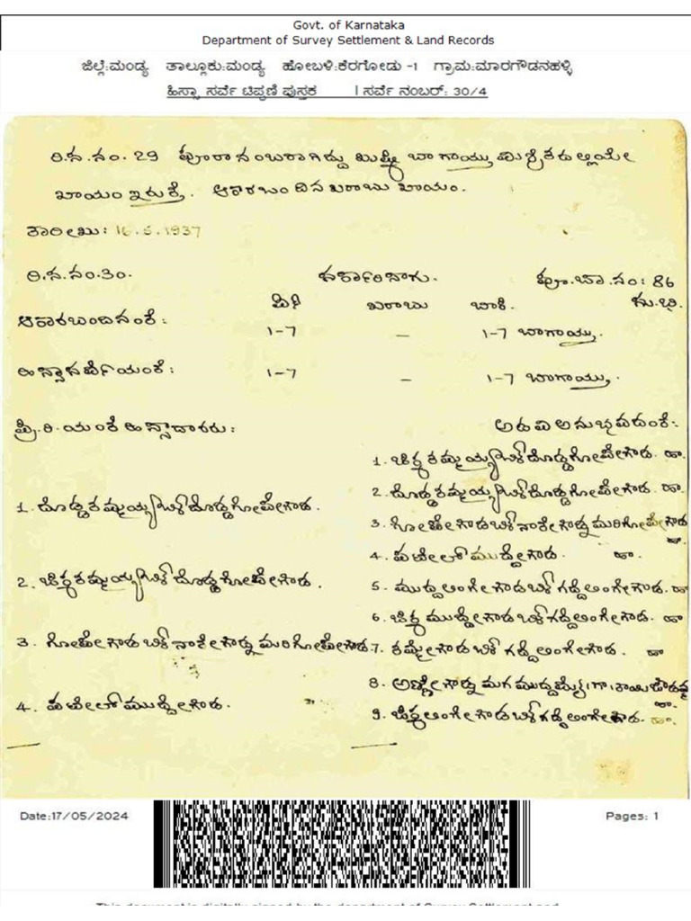 Sy.No.30-4 Tippani | PDF