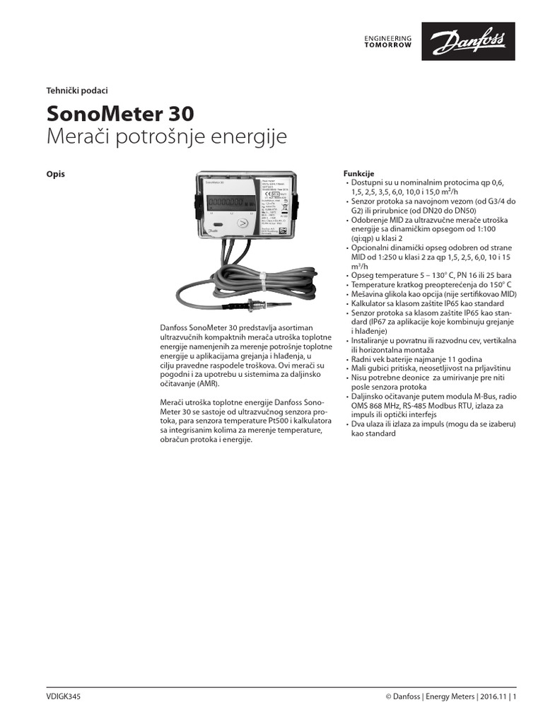 Sonometer 30 - Tehnički Podaci | PDF