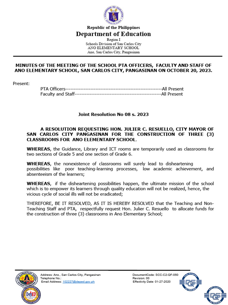 Resolution No. 8 S. 2023-NEW FILE | PDF