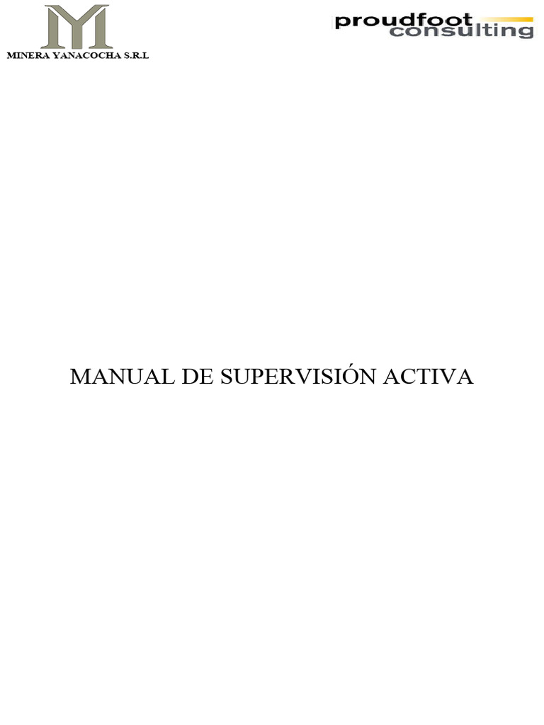 Manual Supervision Activa | PDF | Motivación | Motivacional