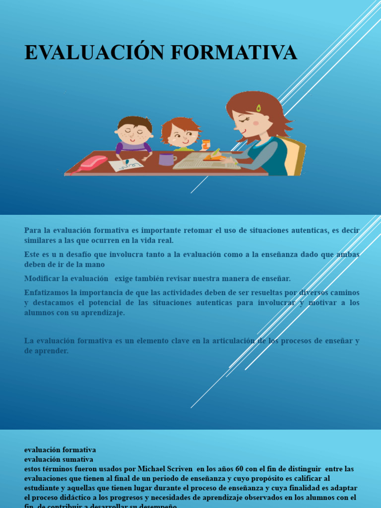 Evaluación Formativa | Descargar gratis PDF | Evaluación | Enseñando