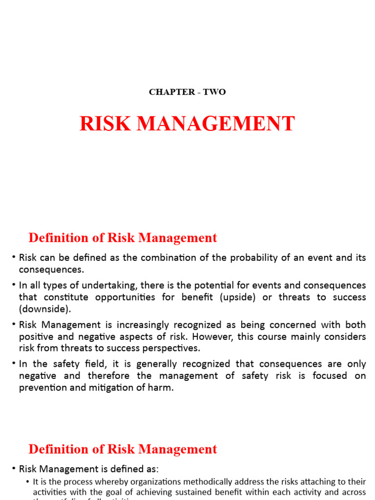 Risk CH - 2 | PDF | Insurance | Risk Management