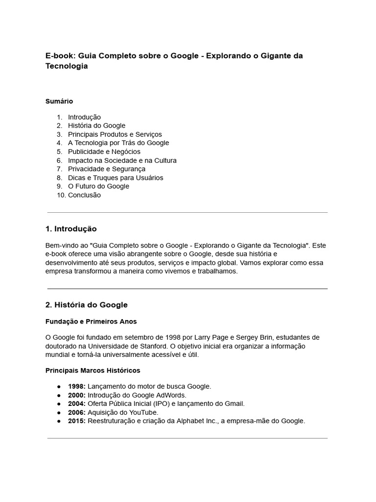 E-Book - Guia Completo Sobre o Google - Explorando o Gigante Da ... E-Book - Guia Completo Sobre o Google - Explorando o Gigante Da ...