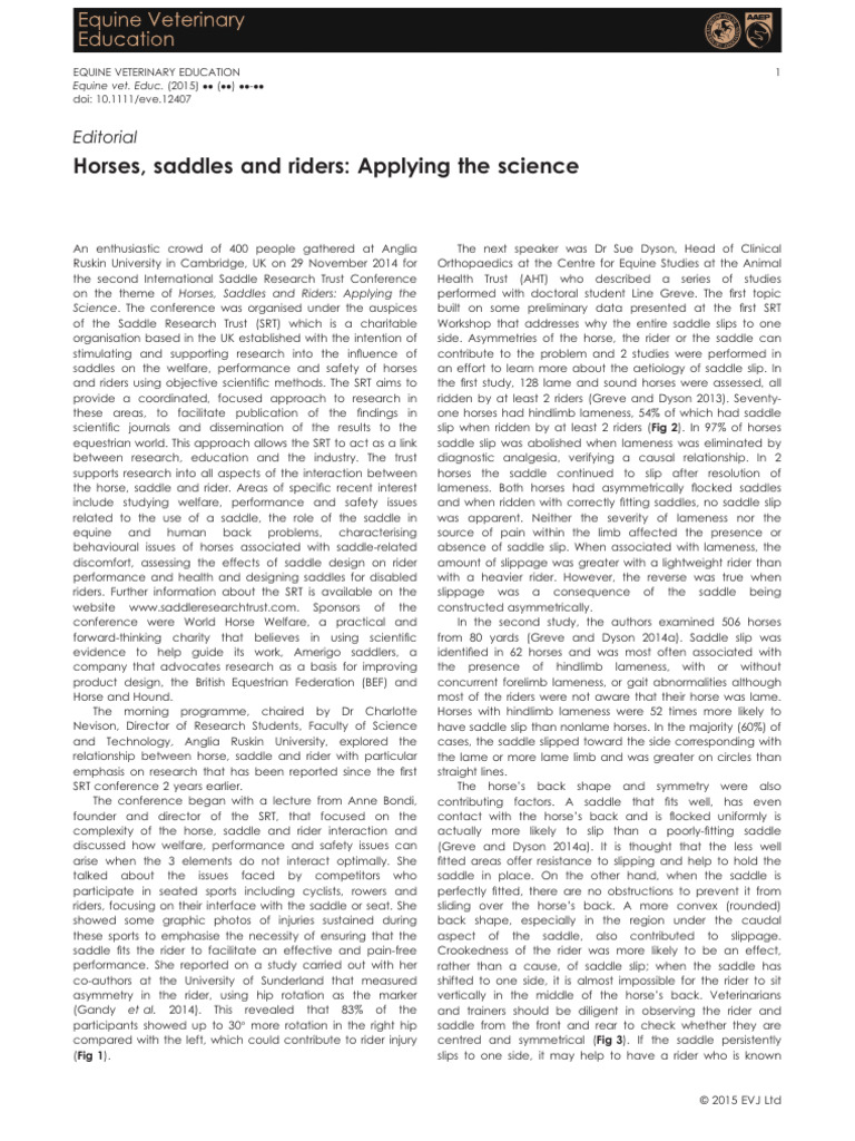 Horses Saddles and Riders Applying The S | PDF | Saddle | Equestrianism