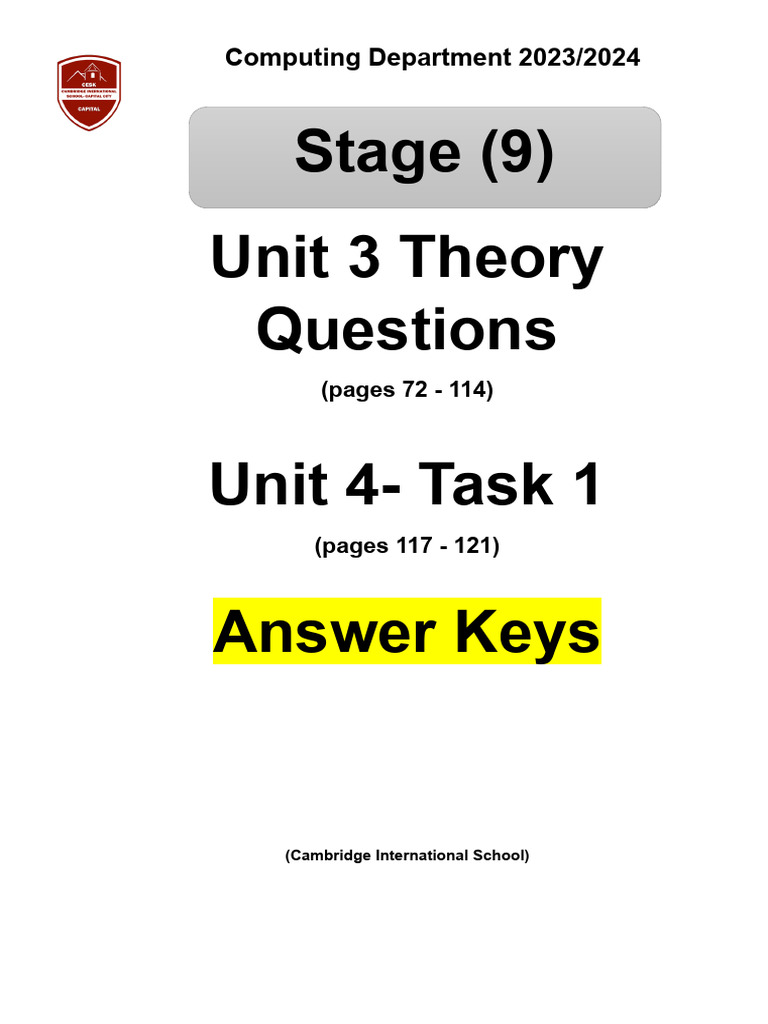Answer Keys Computing Grade 9 Unit 3 4 Task 1 Theory Questions | PDF | Wi Fi | E Commerce