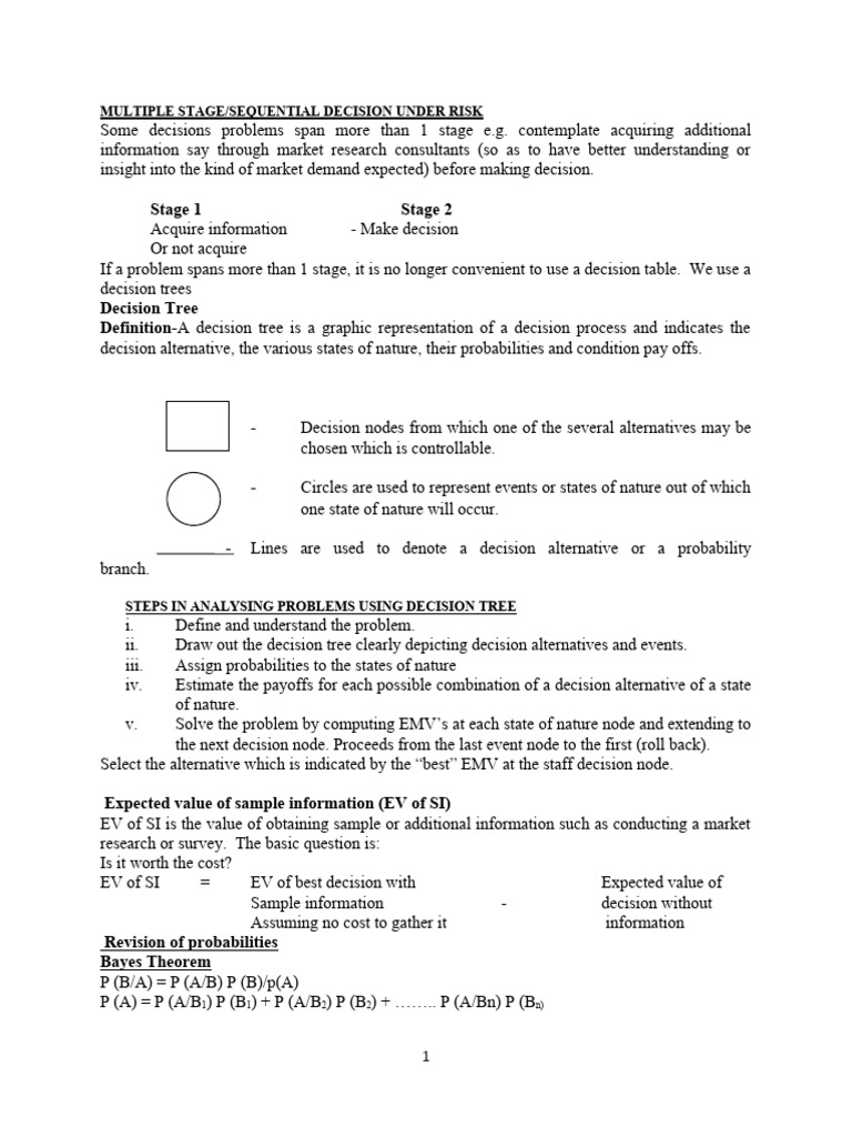 Decision Trees for Risk Analysis | PDF | Game Theory | Applied Mathematics