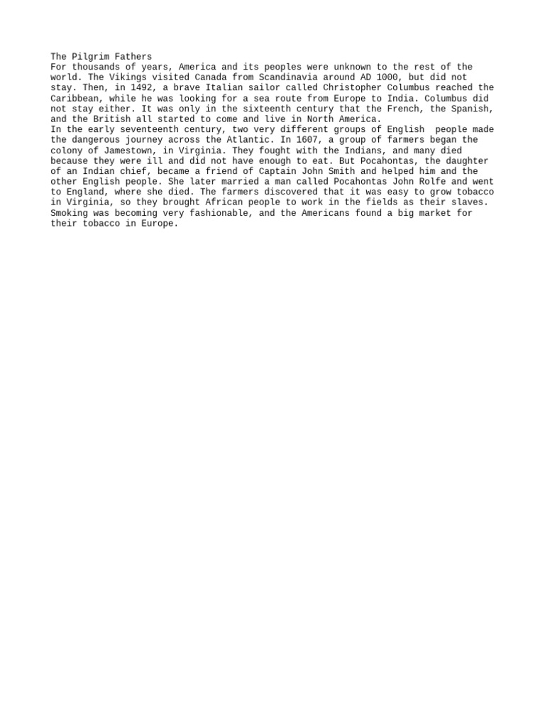 The Pilgrim Fathers' Journey | PDF | History
