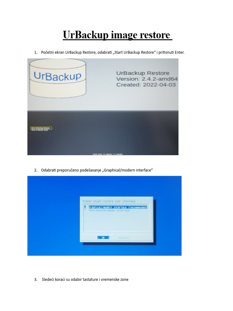 UrBackup Image Restore | PDF
