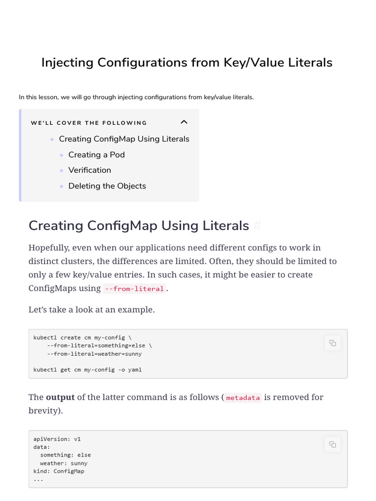 78 Injecting Configurations From Key Value Literals | PDF | Computer File | Operating System ...