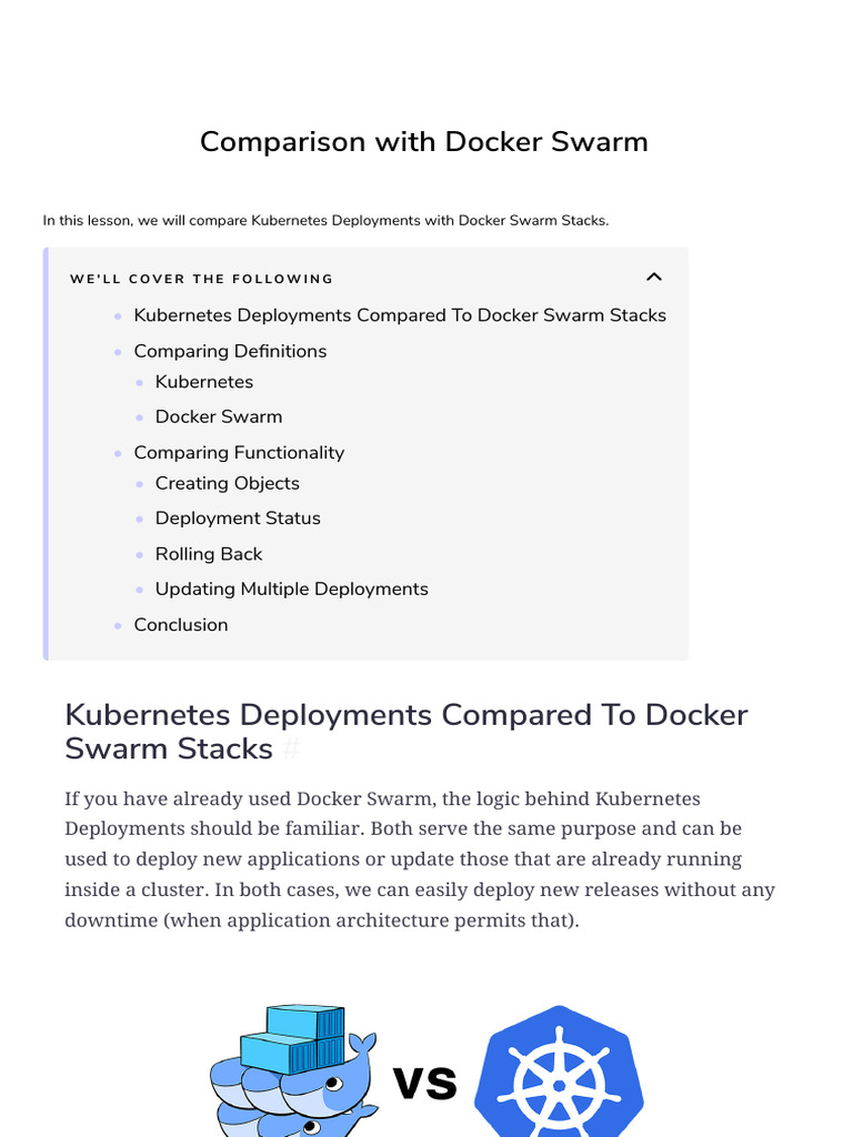 54 Comparison With Docker Swarm | PDF | Information Technology | Computer Programming