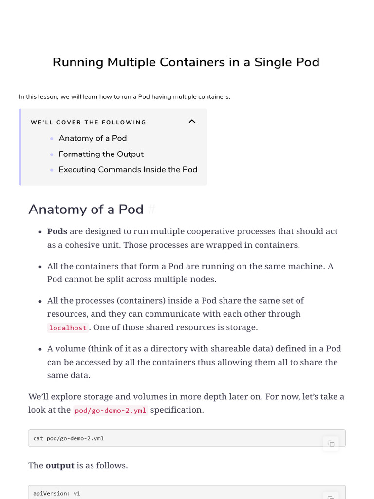 18 Running Multiple Containers in a Single Pod | Download Free PDF | Information Retrieval ...