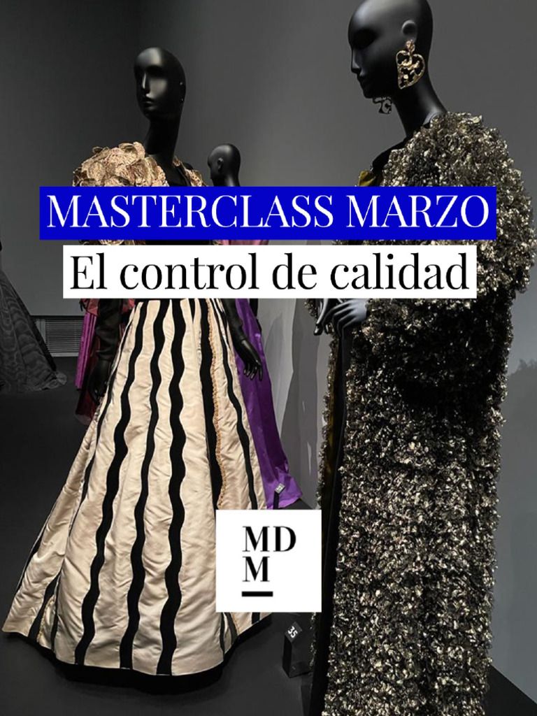 Masterclass Control de Calidad - Manual de Moda | PDF | Calidad (comercial) | Textiles