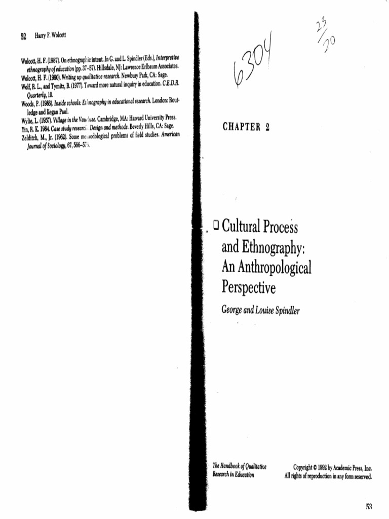 (LIDO) Cultural Process and Ethnography | PDF