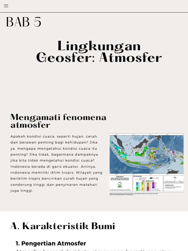 Lingkungan Geosfer: Atmosfer Kelas X - BAB 5 GEOGRAFI | PDF | Ilmu ...