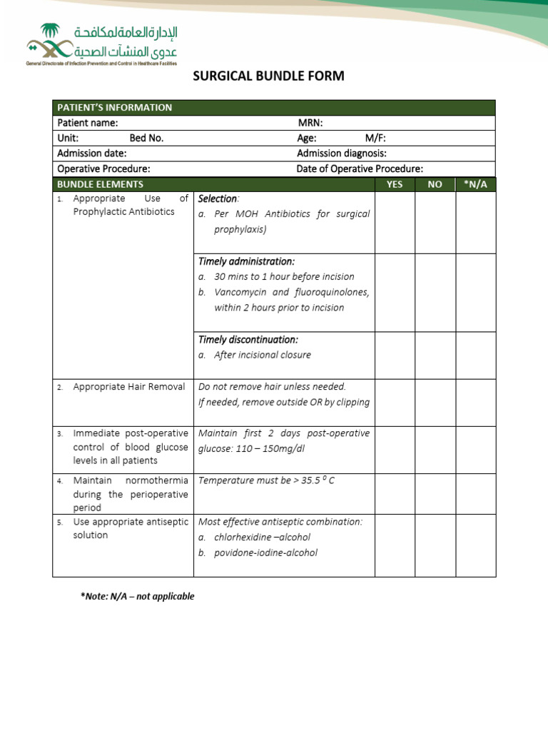 4 Surgical Bundle Form | PDF | Science & Mathematics