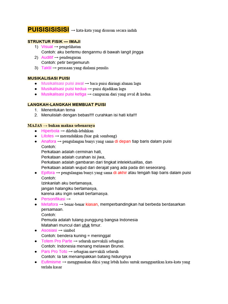 Tambahan Bindo Ats Genap Xi | PDF | Seni & Disiplin Bahasa | Puisi