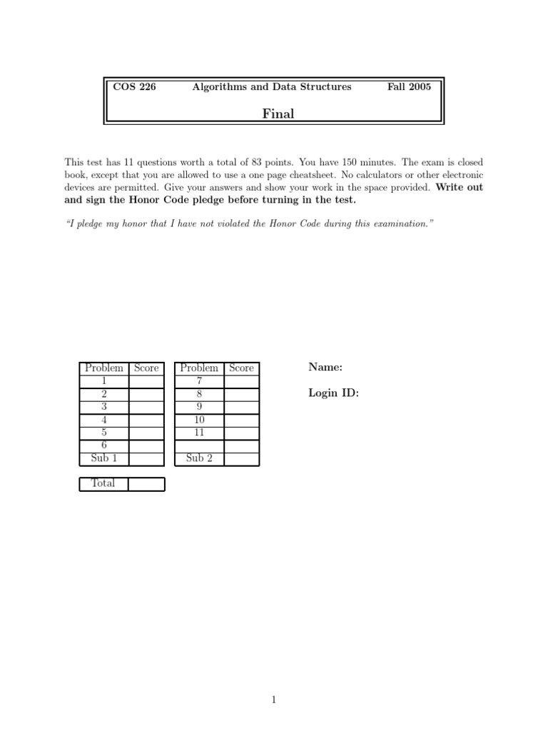 Cmpe 224 Exams Pdf Theoretical Computer Science Algorithms And 8866