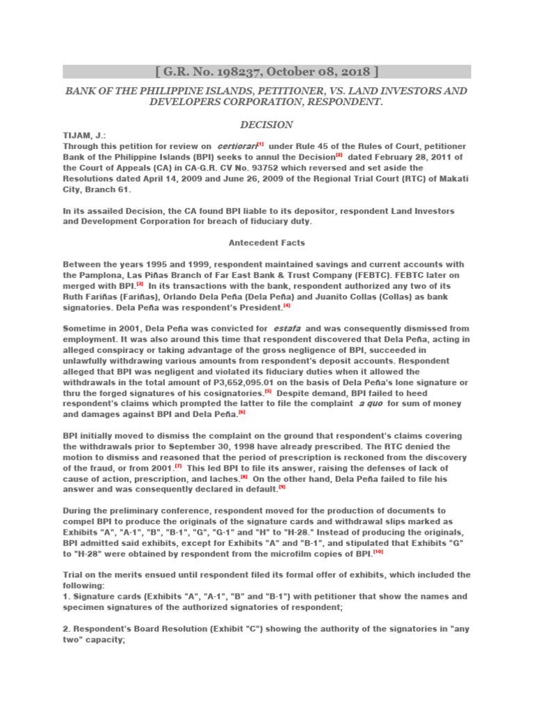 G.R. No. 198237, October 08, 2018 Commodatum Real Contract | PDF ...