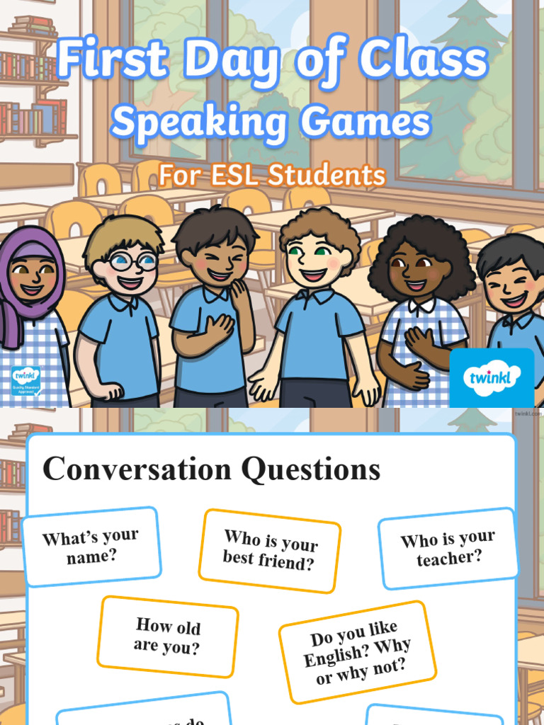T e 1684742527 Esl First Day of Class Speaking Games Powerpoint Kids A1 ...